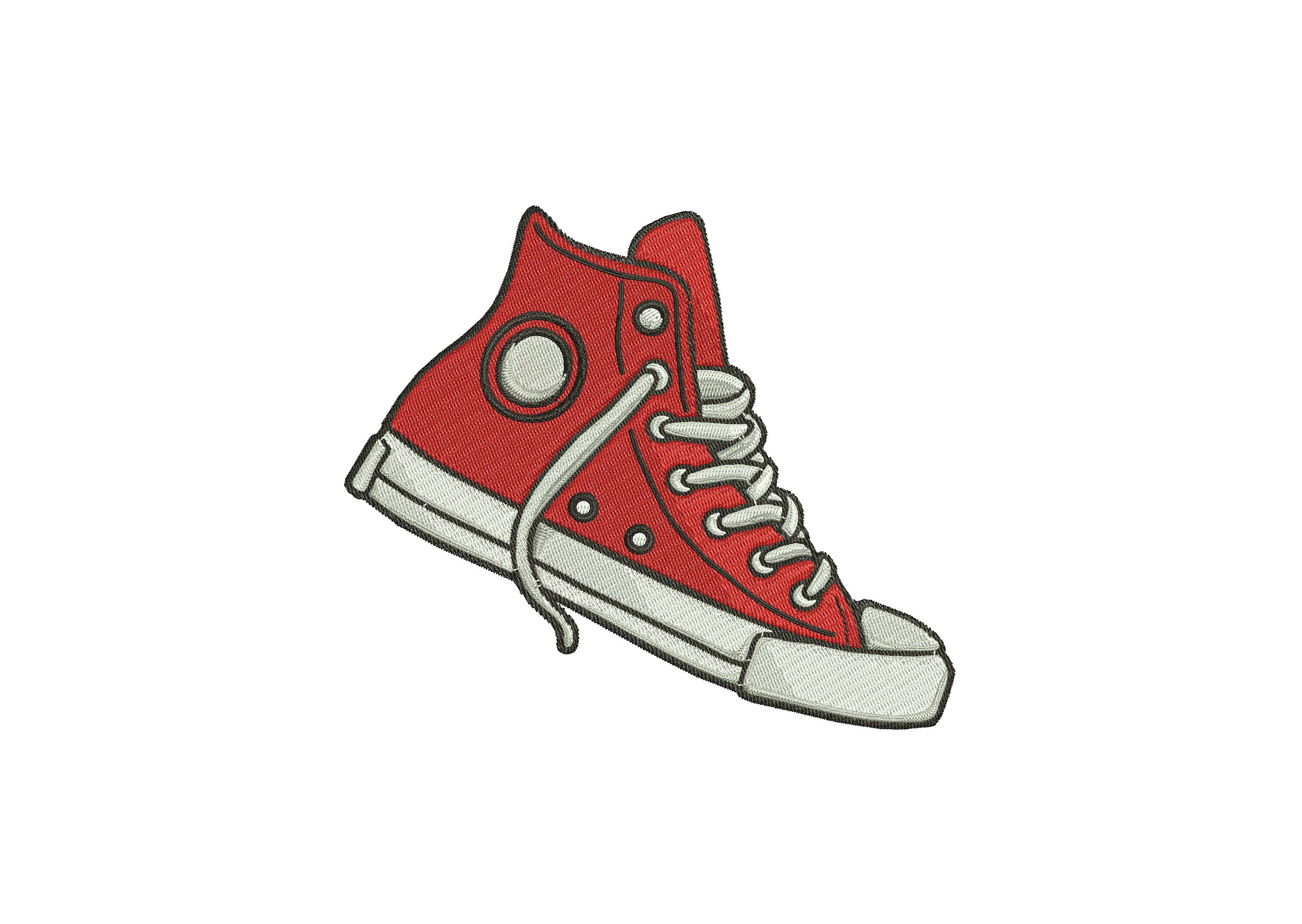 Sneakers Embroidery Design for Machine Embroidery. - Etsy