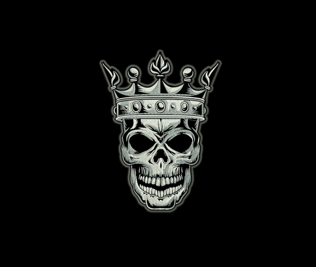 Skull With Crown. Embroidery Design for Machine Embroidery - Etsy