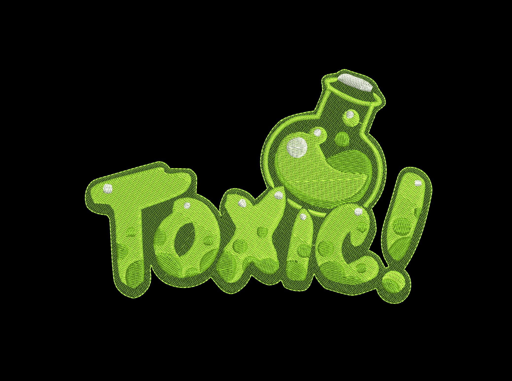 Toxic Poison Embroidery Design for Machine Embroidery. | Etsy