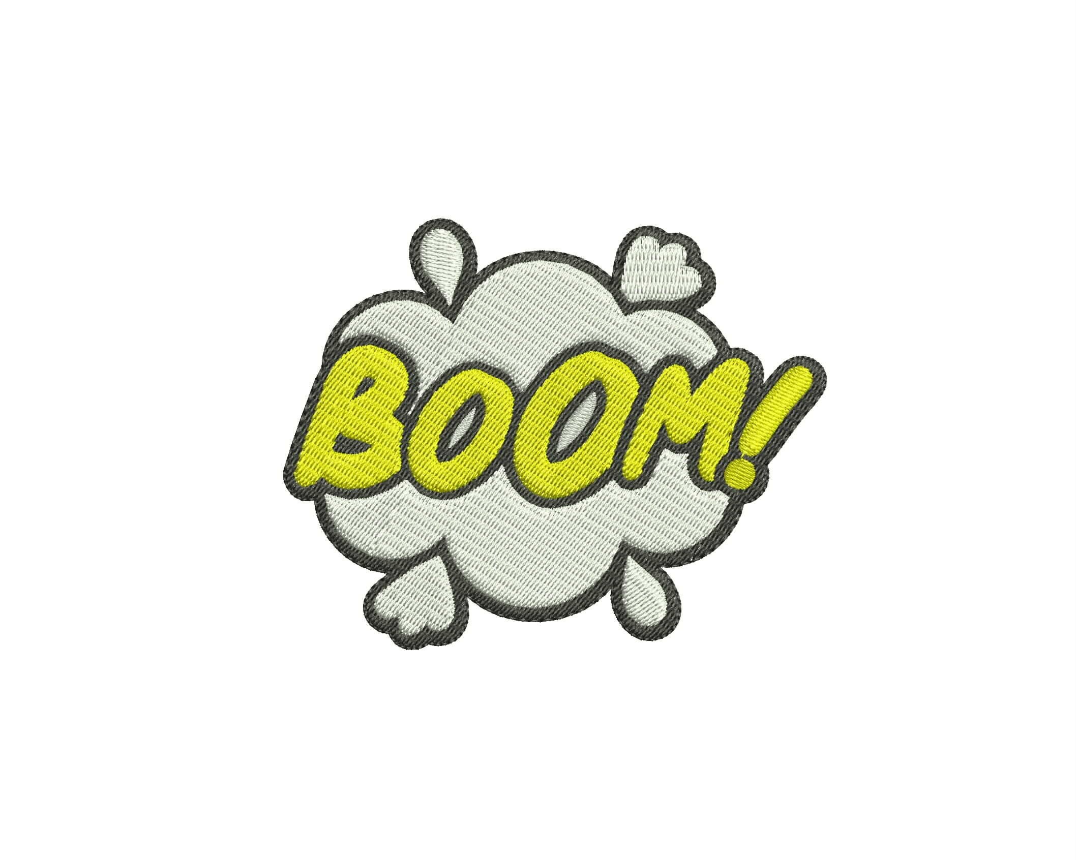 Boom, Comics Embroidery Design for Machine Embroidery. - Etsy