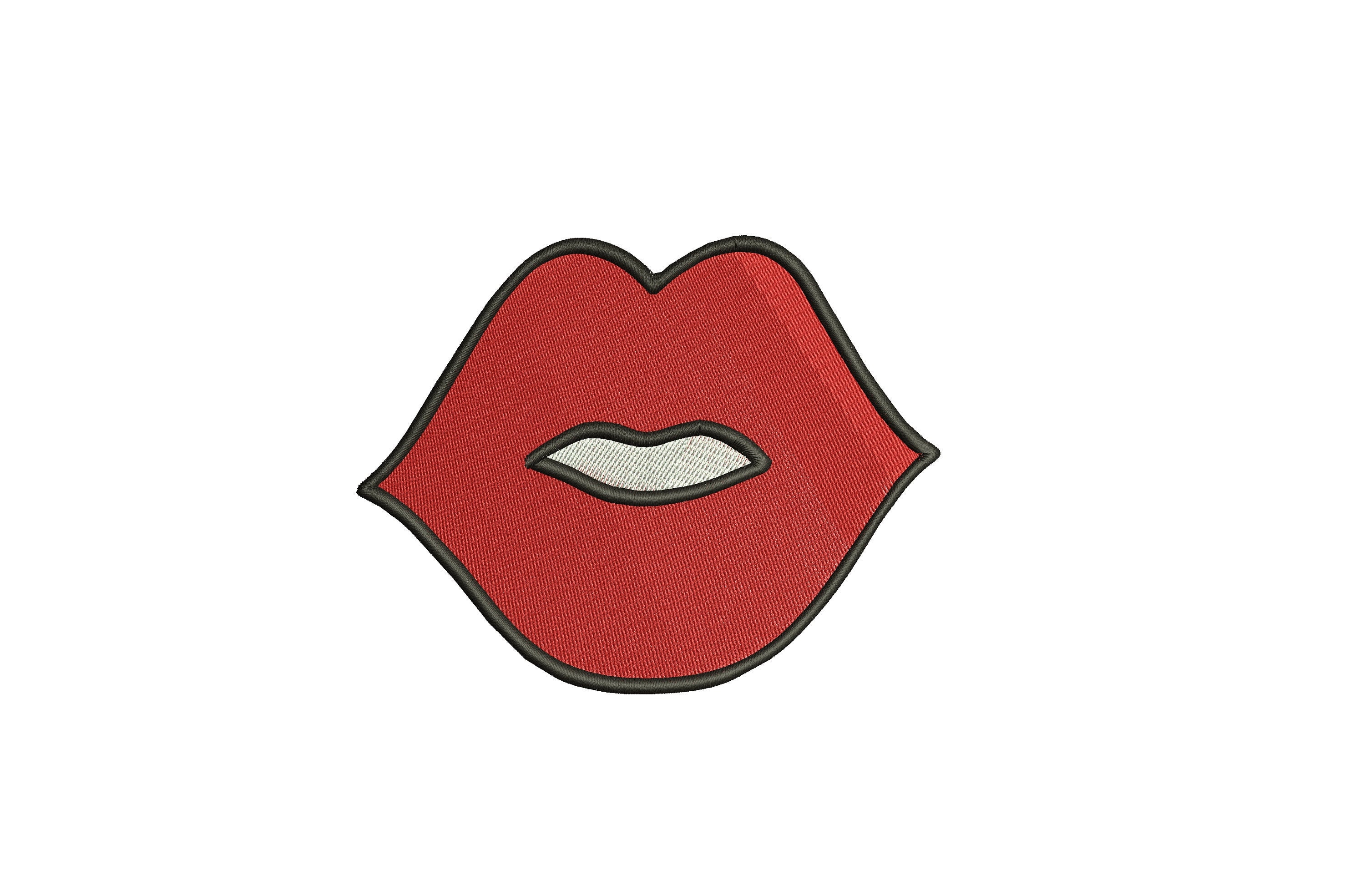 Aesthetic Red Lips Embroidery Design for Machine Embroidery. - Etsy ...