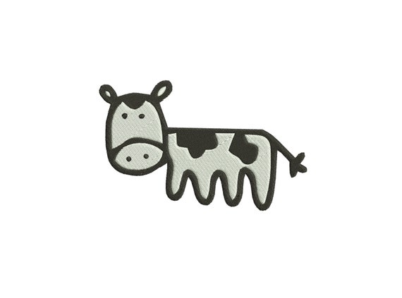 Cute Cow Embroidery Design for Machine Embroidery. | Etsy