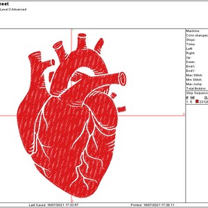 Realistic Heart Embroidery Design for Machine Embroidery. | Etsy
