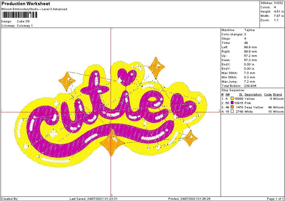 Cutie Embroidery Design for Machine Embroidery Girly Cute - Etsy UK