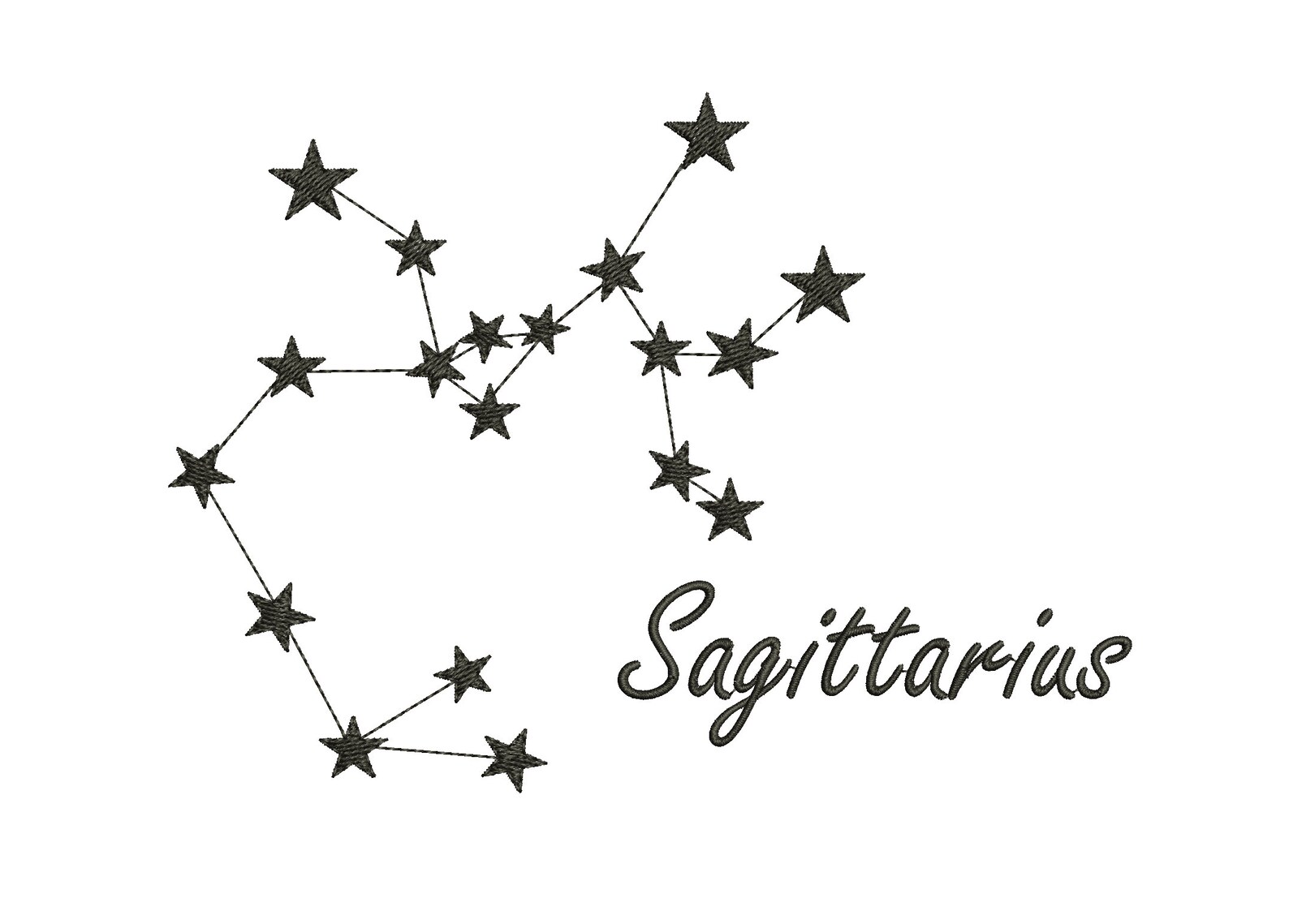 Zodiac, Embroidery Design for Machine Embroidery. Star Constellation ...