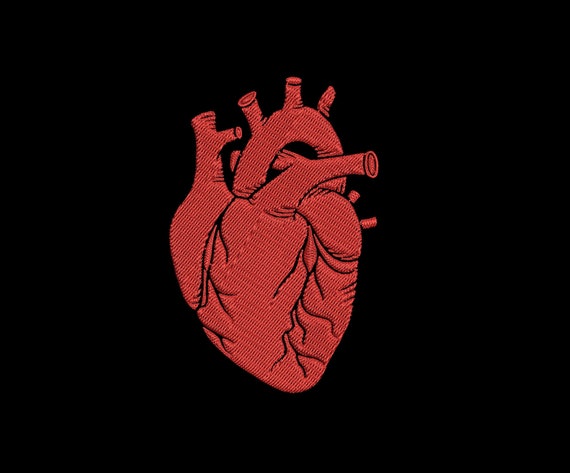Realistic Heart Embroidery Design for Machine Embroidery. | Etsy
