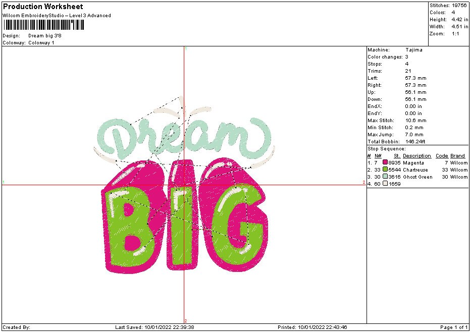 Dream Big Embroidery Design for Machine Embroidery. - Etsy