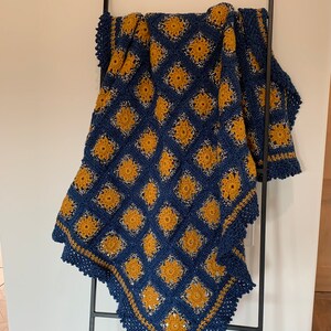 A Beautiful Handcrafted Crocheted Pinwheel Delight Granny Square Afghan ...