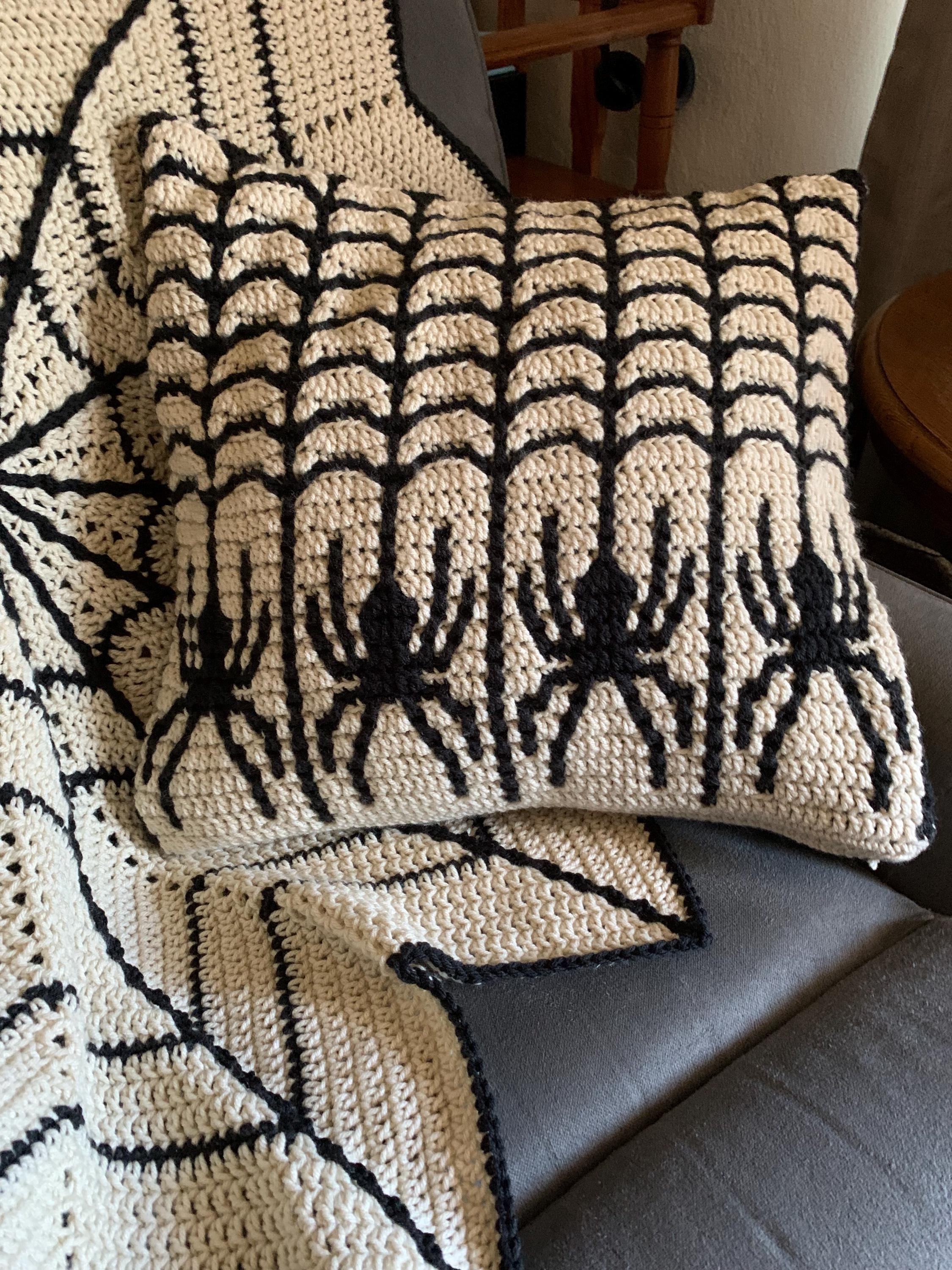 A Fun Handcrafted Spiderweb Afghan and Complimented by a Wonderful ...