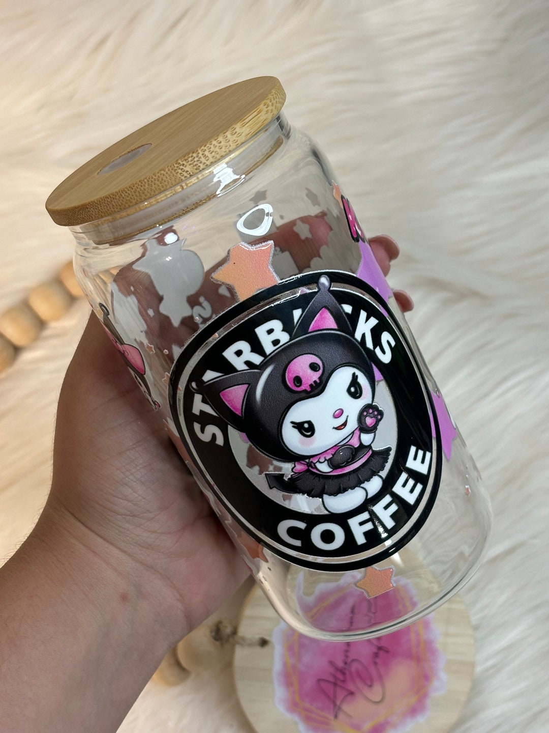 Kuromi Coffee Libbey 16oz With Bamboo Lid - Etsy