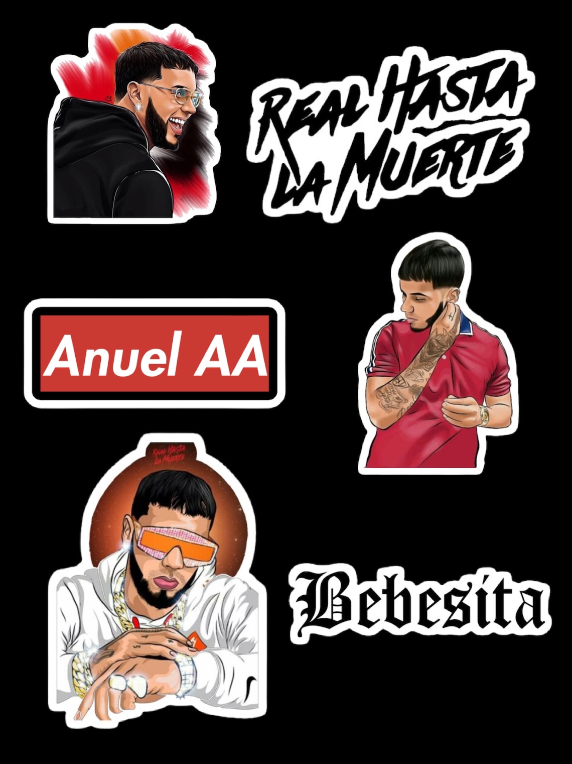 6 Anuel AA Waterproof Vinyl Stickers 3inch E/a | Etsy