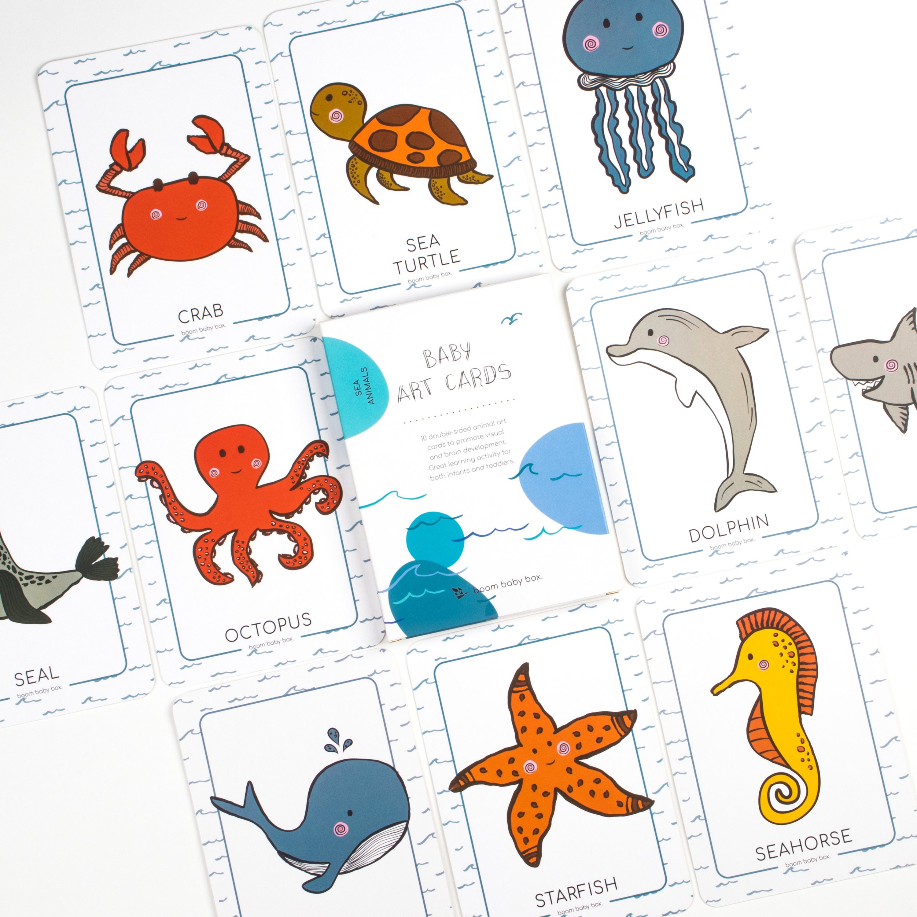 Newborn Baby Sensory Cards Sea Animals Baby Shower Gift - Etsy