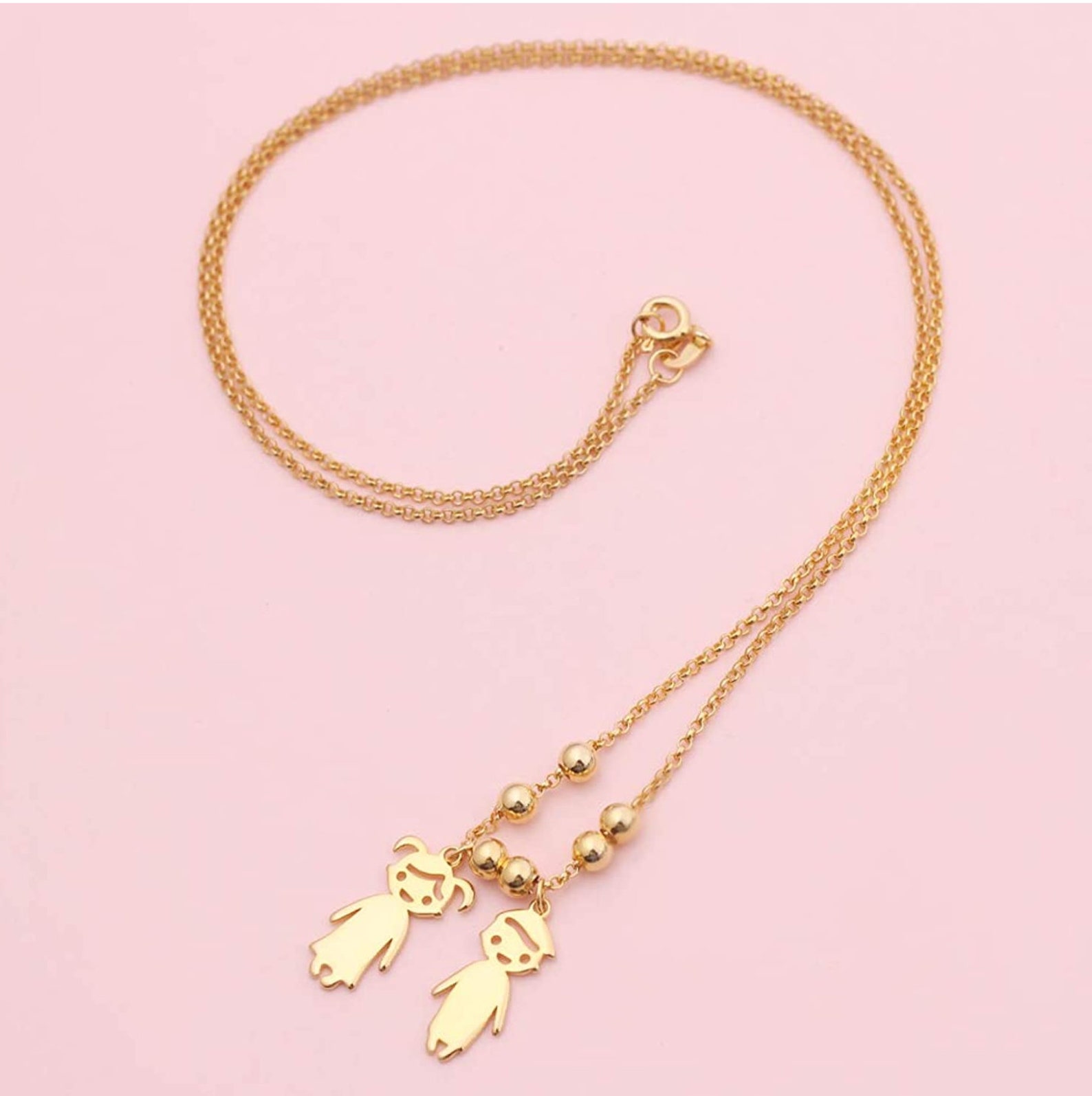 Personalized Children Charms Necklace Name Engraved Boy Girl - Etsy