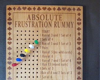 Absolute Frustration Rummy 2 to 4 Player Card Game Family Game Night ...