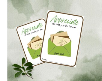 Printable Appreciation Gift Card Holder - Etsy