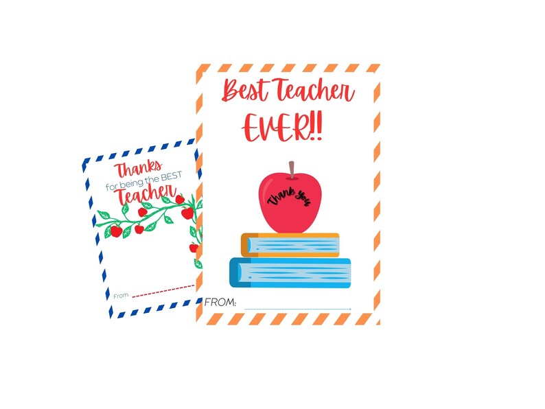 Teacher Appreciation Gift Card Holder, Printable - Etsy