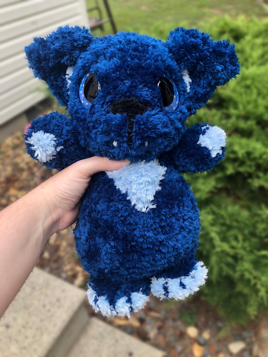 Blue Fluffy Werewolf Crochet Plushie, Ready to Ship - Etsy