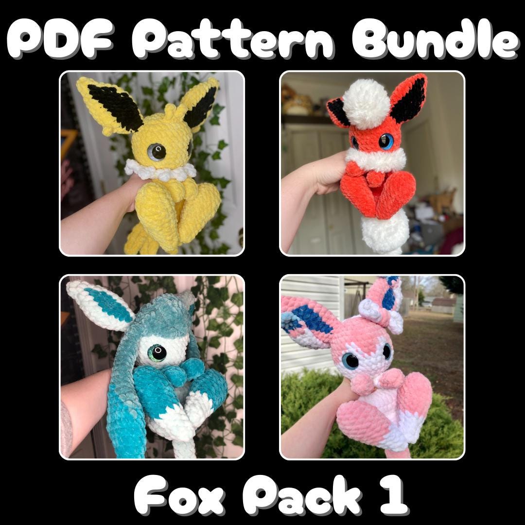 Crochet Fox Snugglers Pack 1, Intermediate Level, Downloadable PDF ...