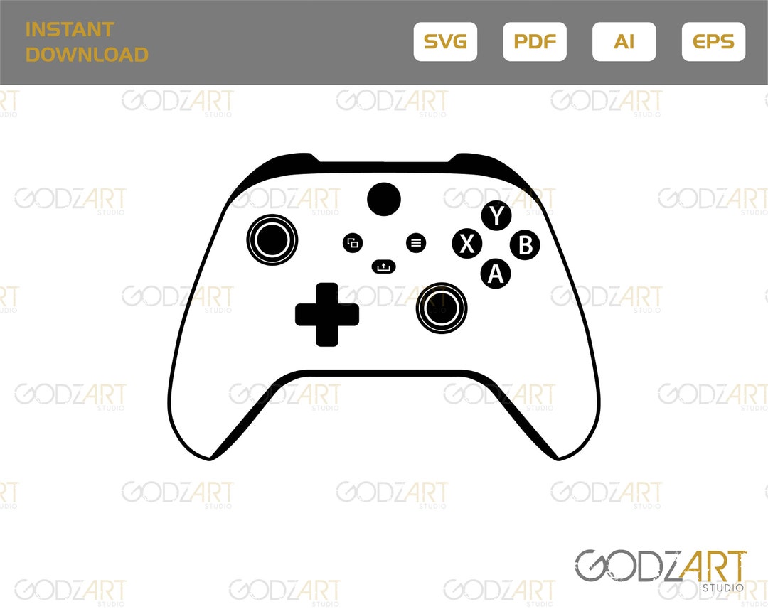 Xbox Controller Artwork Single Colour Ai ,pdf, Svg,eps, High Quality - Etsy