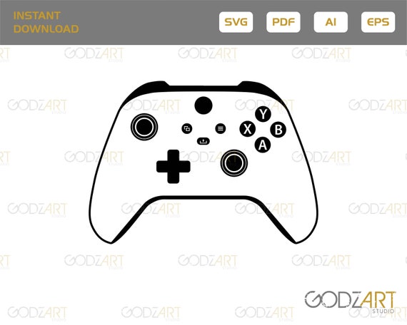 Xbox Controller Artwork Single Colour Ai pdf Svgeps | Etsy