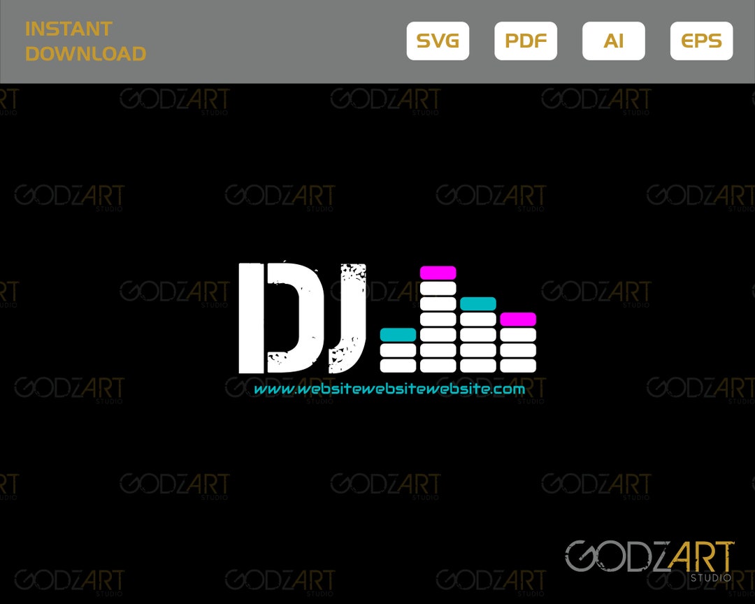 DJ Logo Editable Artwork Music Ai ,pdf, Svg,eps, - Etsy