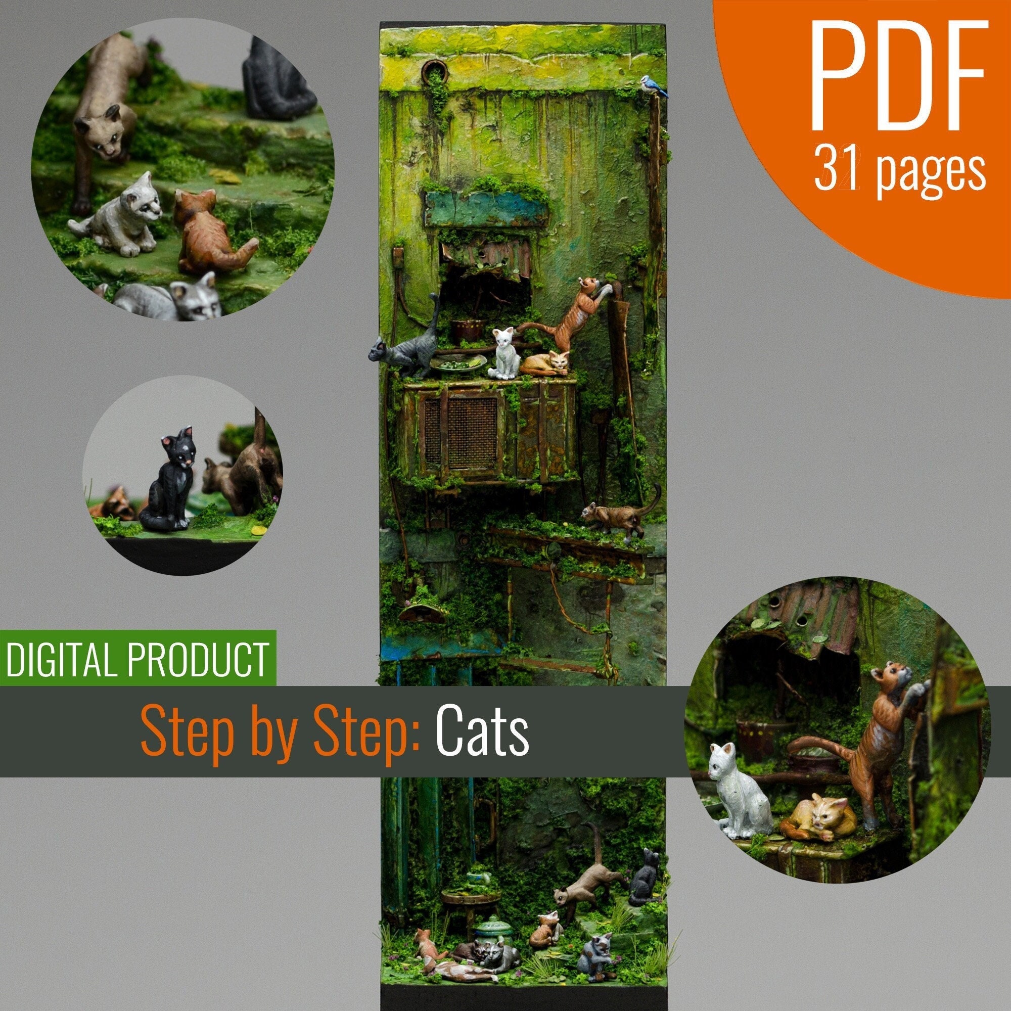 Step by Step Cats | Etsy