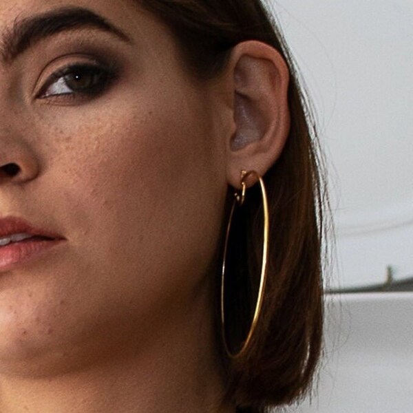 Large Hoop Earrings - Etsy