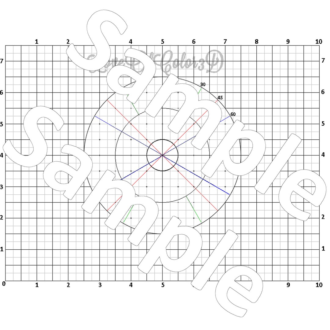 Digital Gridded Mat (inches) for Accurate Sizing and Cutting - Etsy