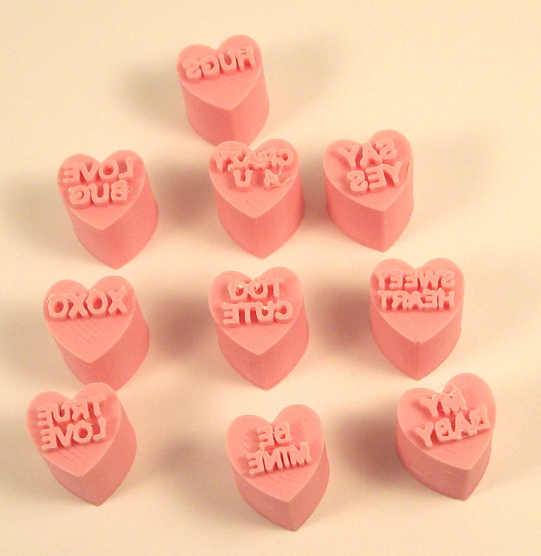 Conversation Heart Stamps - .5inch - Etsy