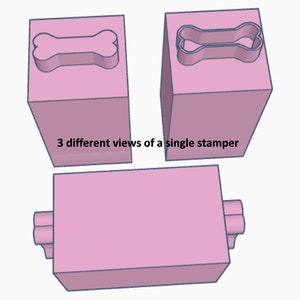 Dog Bone Stamps, Double-sided .5inch, Thick or Thin - Etsy