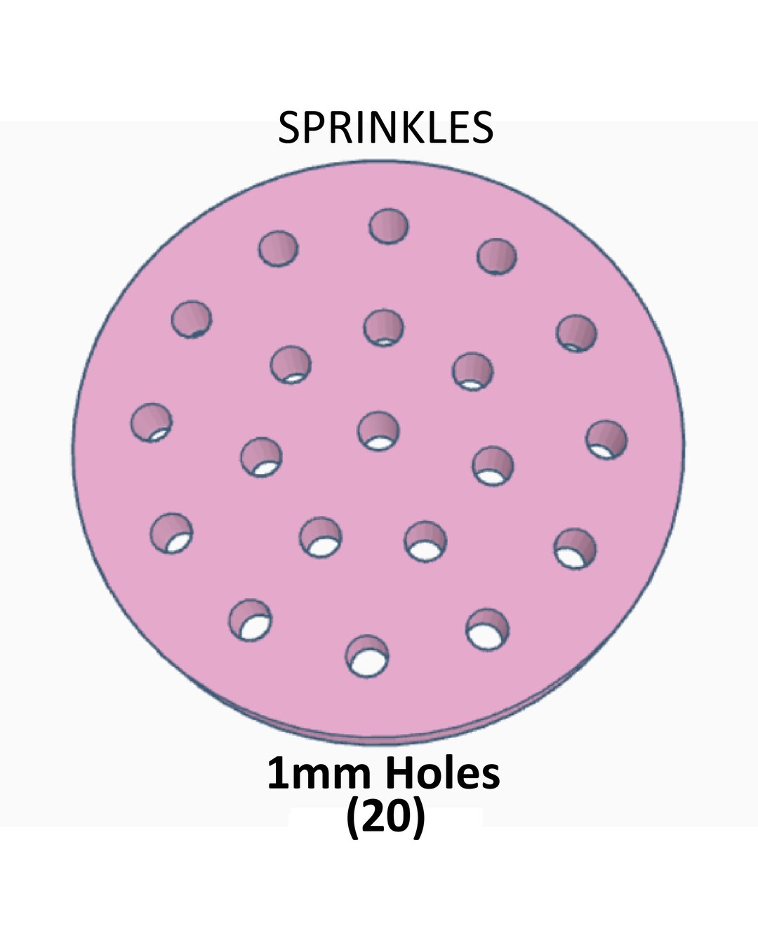 Sprinkles Disc - 1.0mm Holes (20) - Etsy