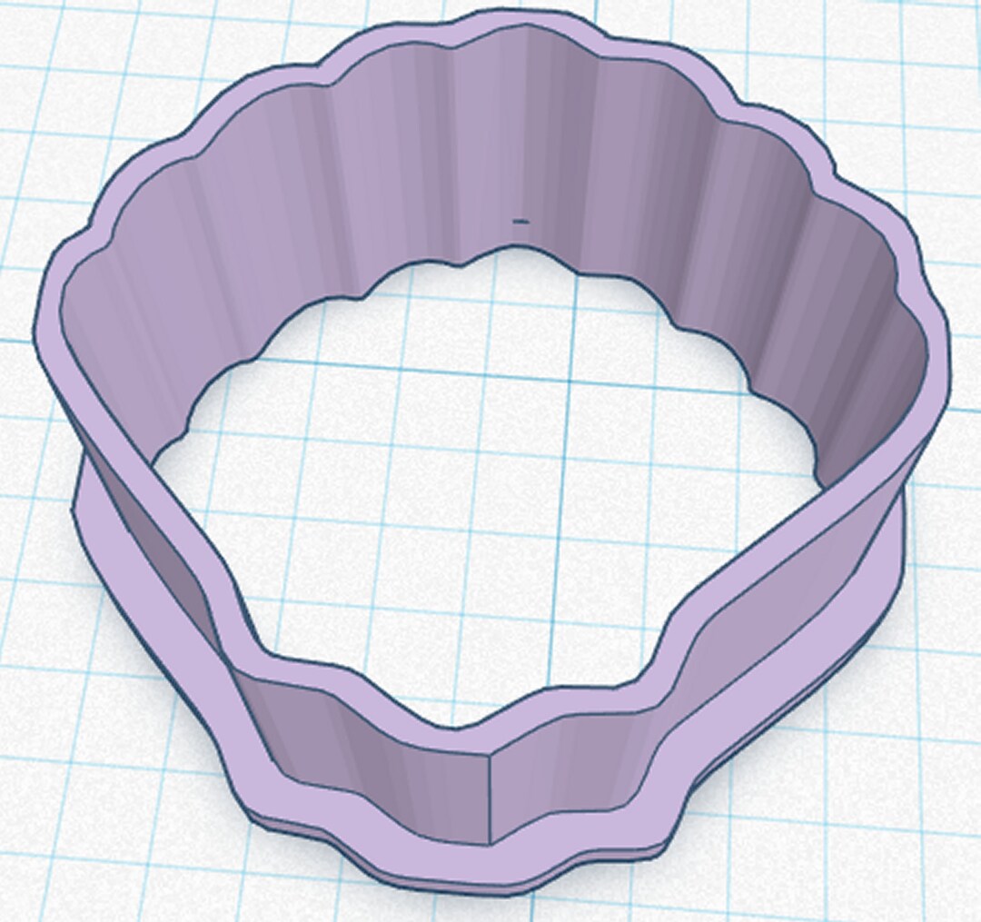 3d Print File (STL) - 5 Sizes - Clamshell Cookie/clay/fondant Cutter - Etsy