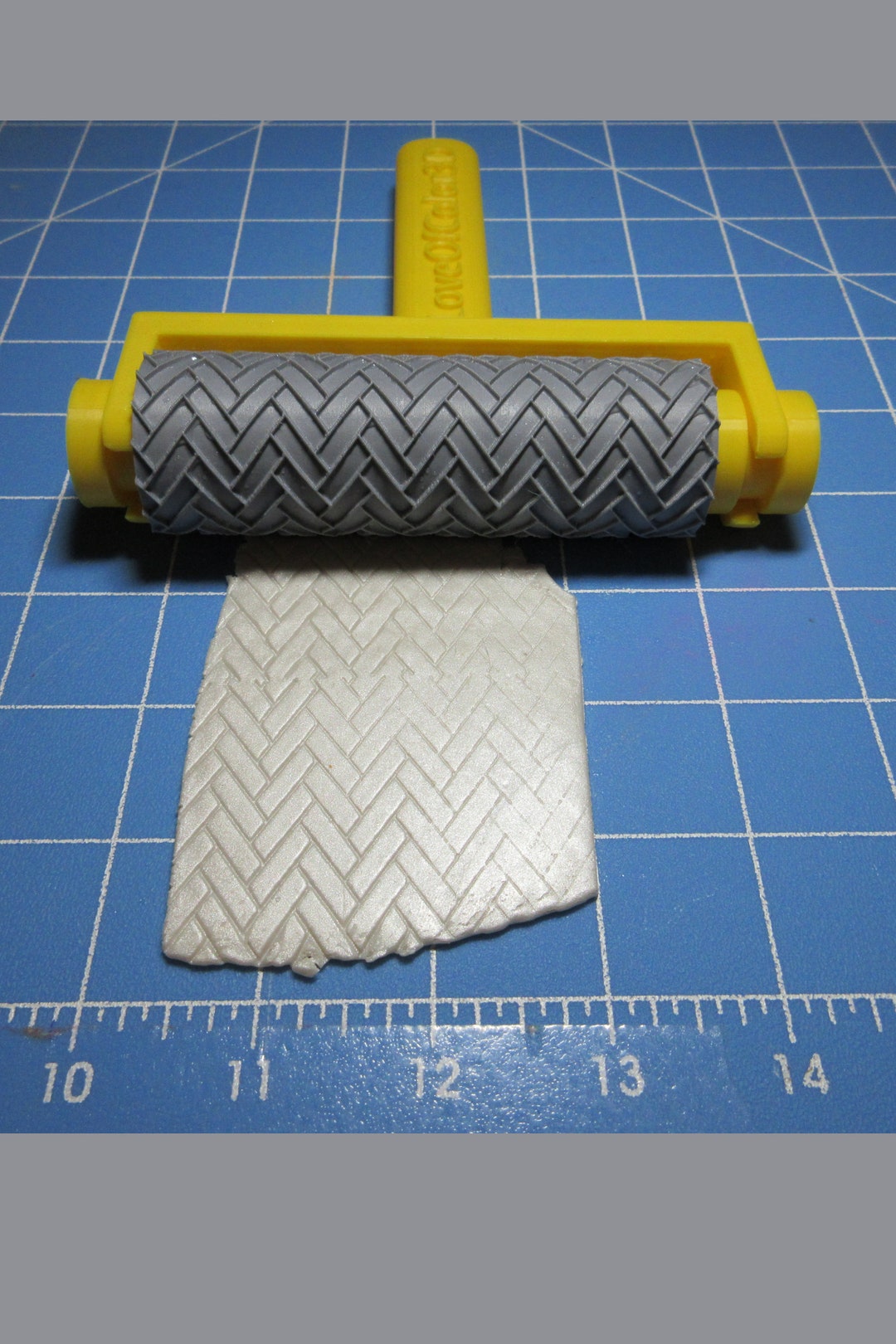 Texture Roller - Herringbone - 4, 6 or 8 Inch - Etsy