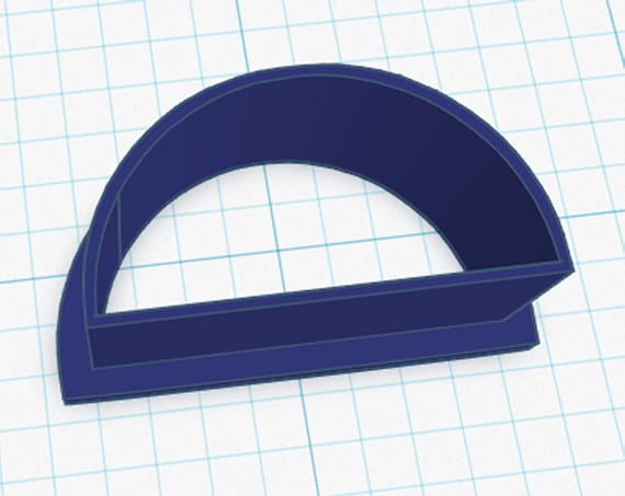 3d Print File STL Semi-circle Cookie/clay/fondant Cutter | Etsy