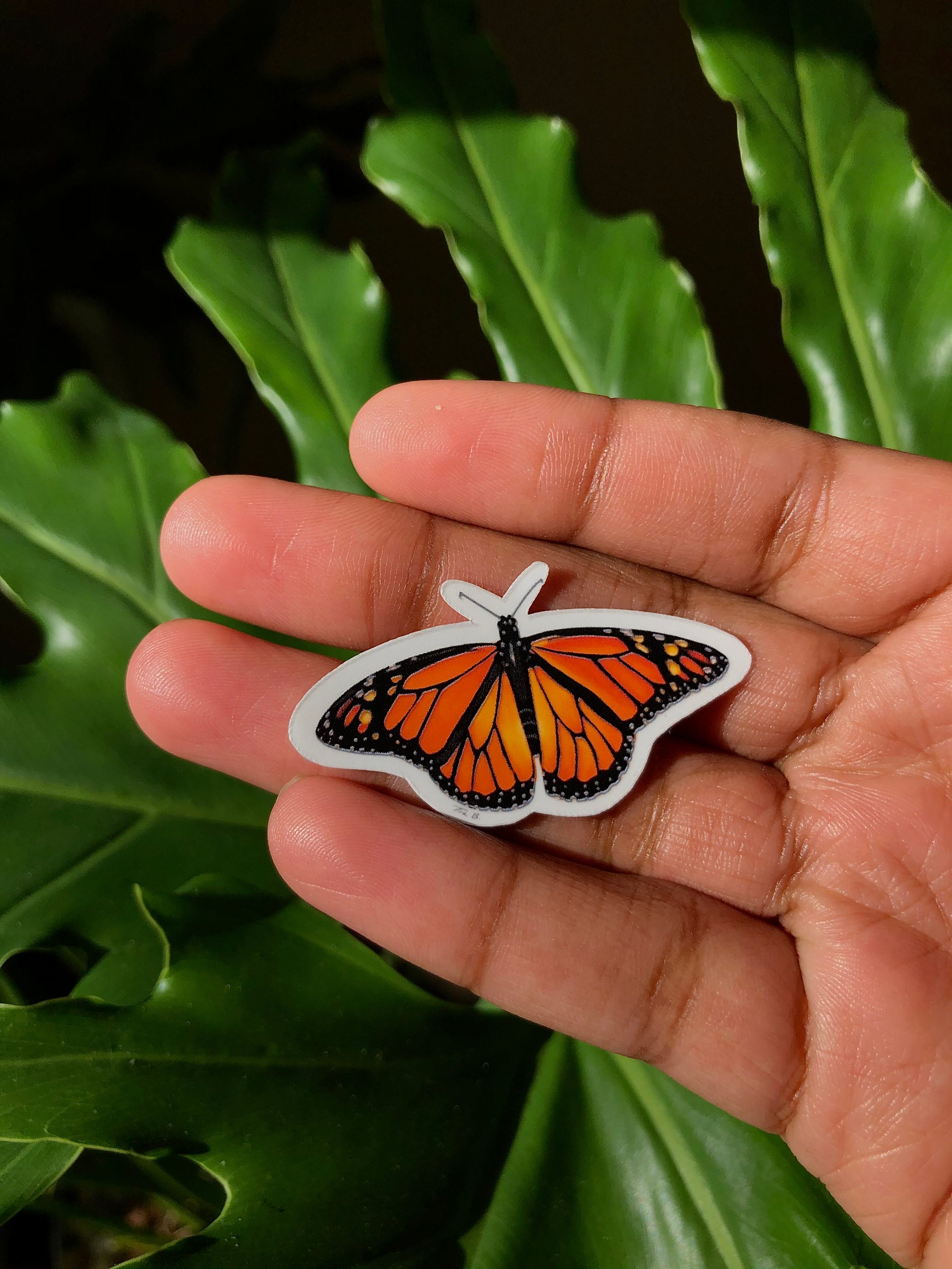 Monarch Butterfly Sticker Hand drawn mini-stickers | Etsy