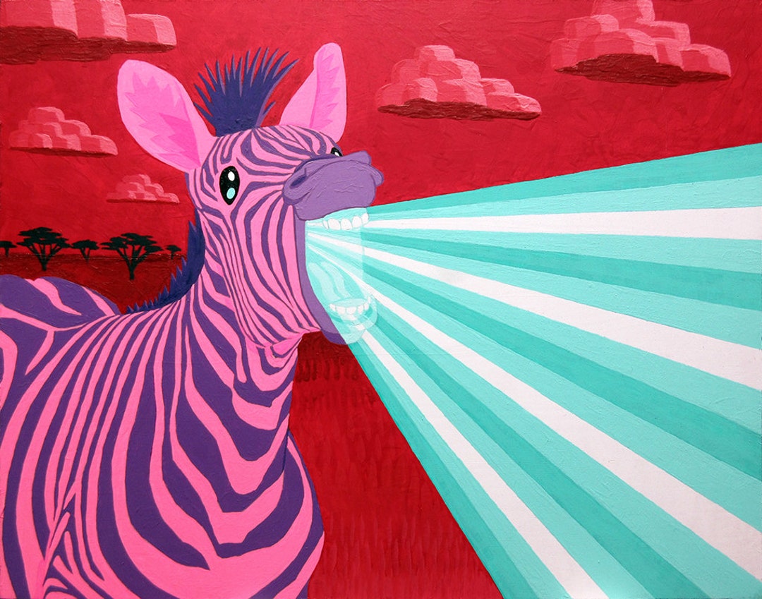 Zebra Vomit Print - Etsy