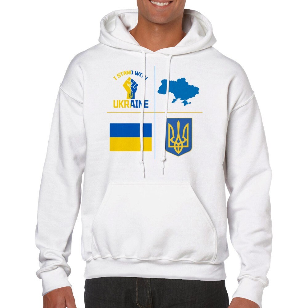 Ukrainian Symbols Unisex Hoodie, Ukraine Flag Map Emblem - Etsy