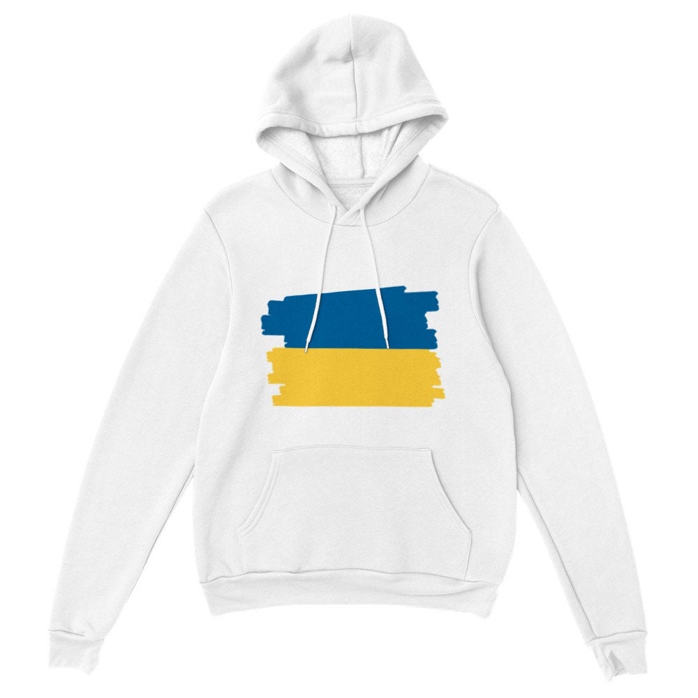 Ukrainian Flag Colors Printed at the Front of Classic Unisex Pullover ...
