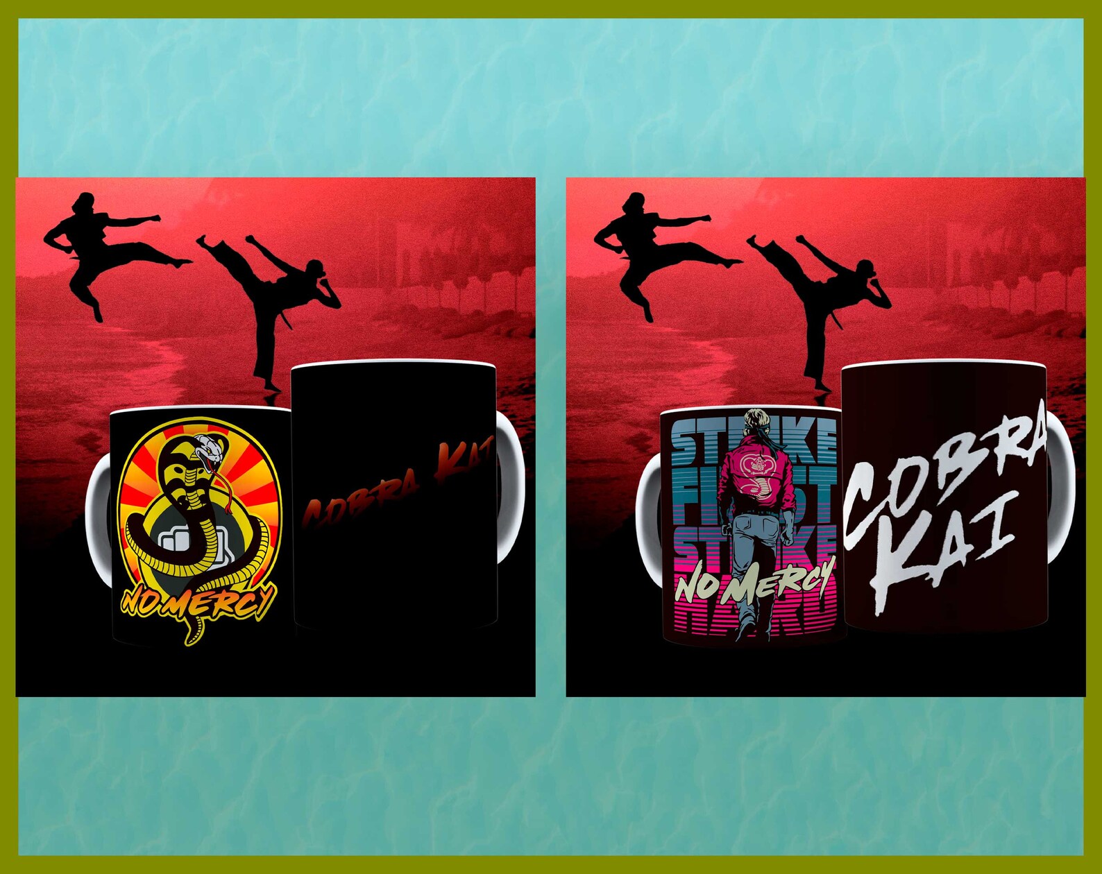 7 Mug Design Template Cobra Kai Mug Sublimation Template Cobra Etsy