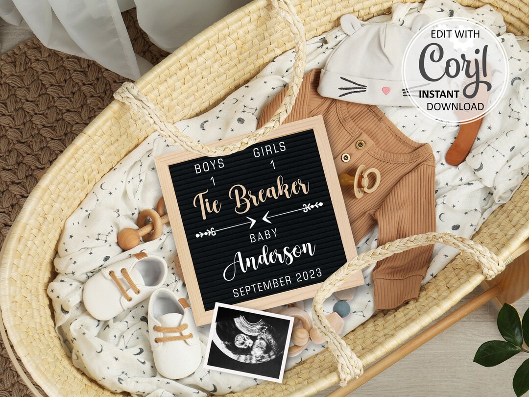 Tie Breaker Pregnancy Announcement Digital, Grand Finale Last Baby ...