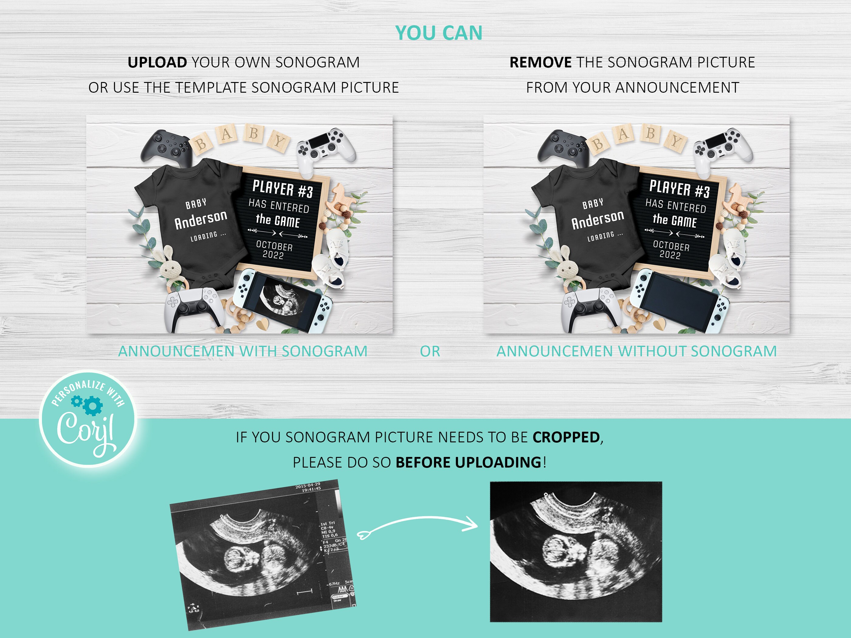 New Player Baby Announcement Digital Video Gamer Pregnancy - Etsy
