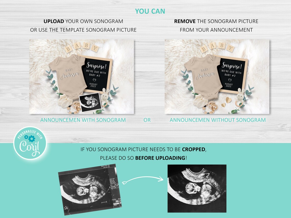 Baby Number 2 Announcement Digital Pregnancy Second Baby 2 - Etsy