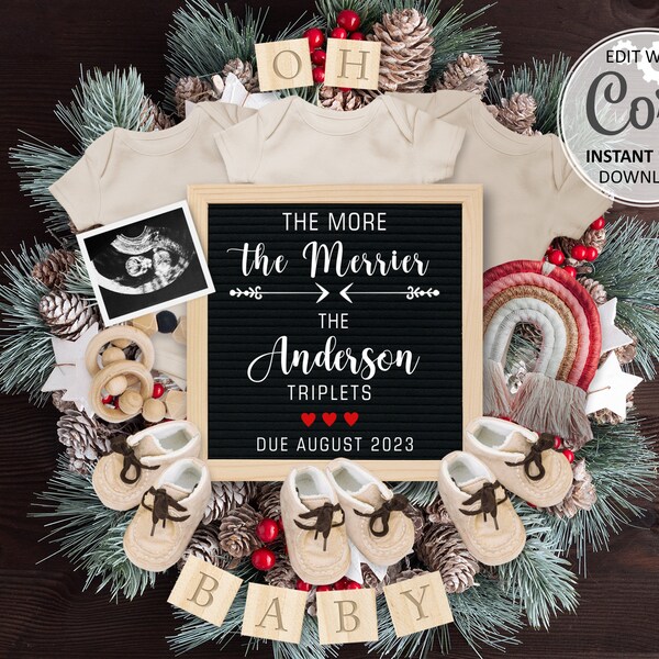 Triplets Christmas - Etsy
