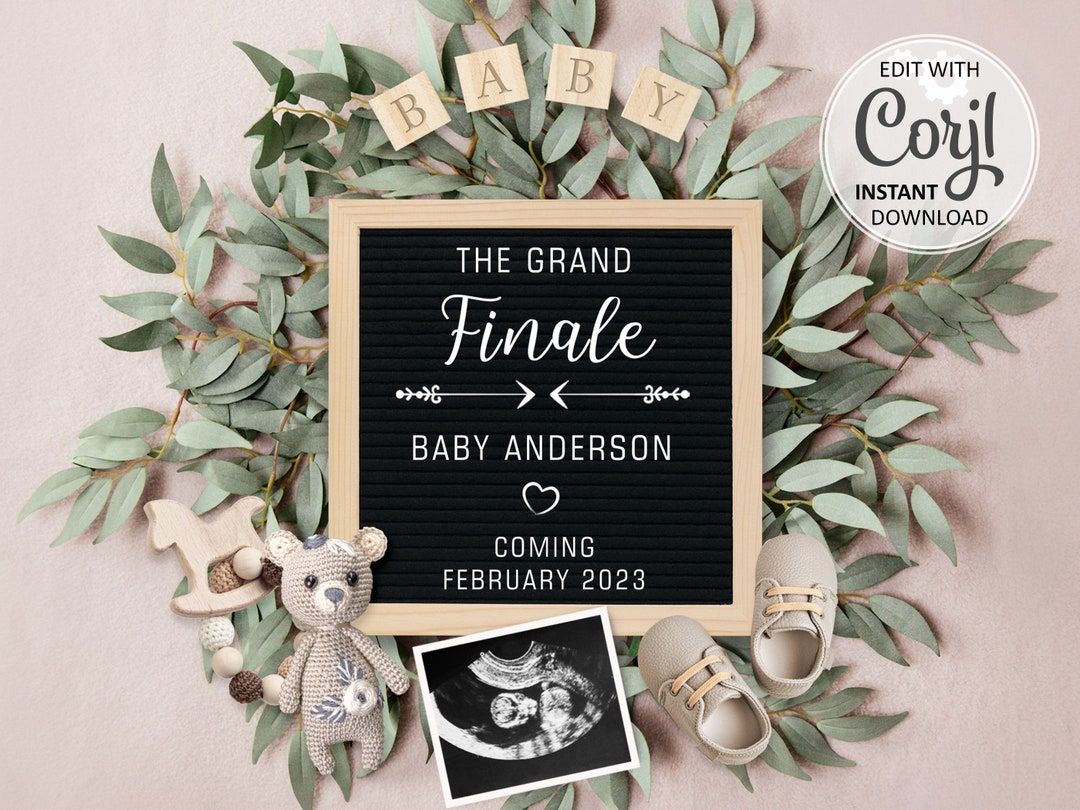 Last Baby Announcement Digital, the Grand Finale Pregnancy Reveal Due ...