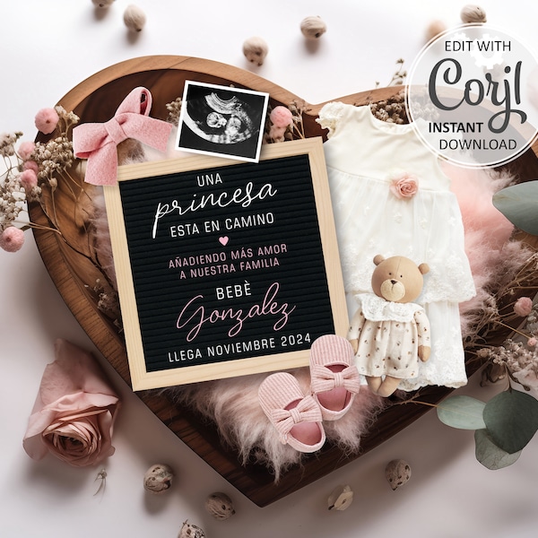 Pregnancy Announcement Spanish - Etsy