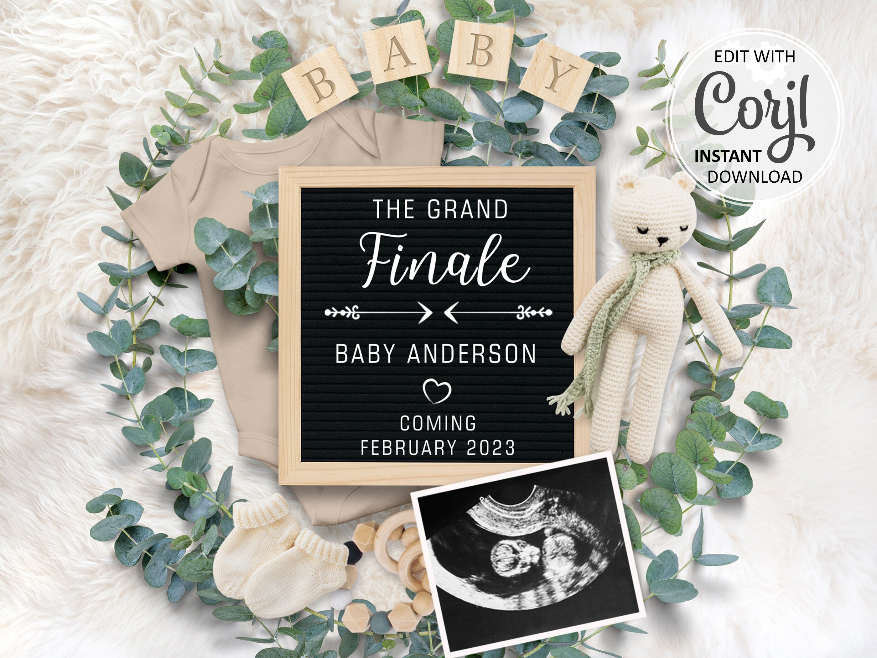 Last Baby Pregnancy Announcement Digital Card the Grand - Etsy