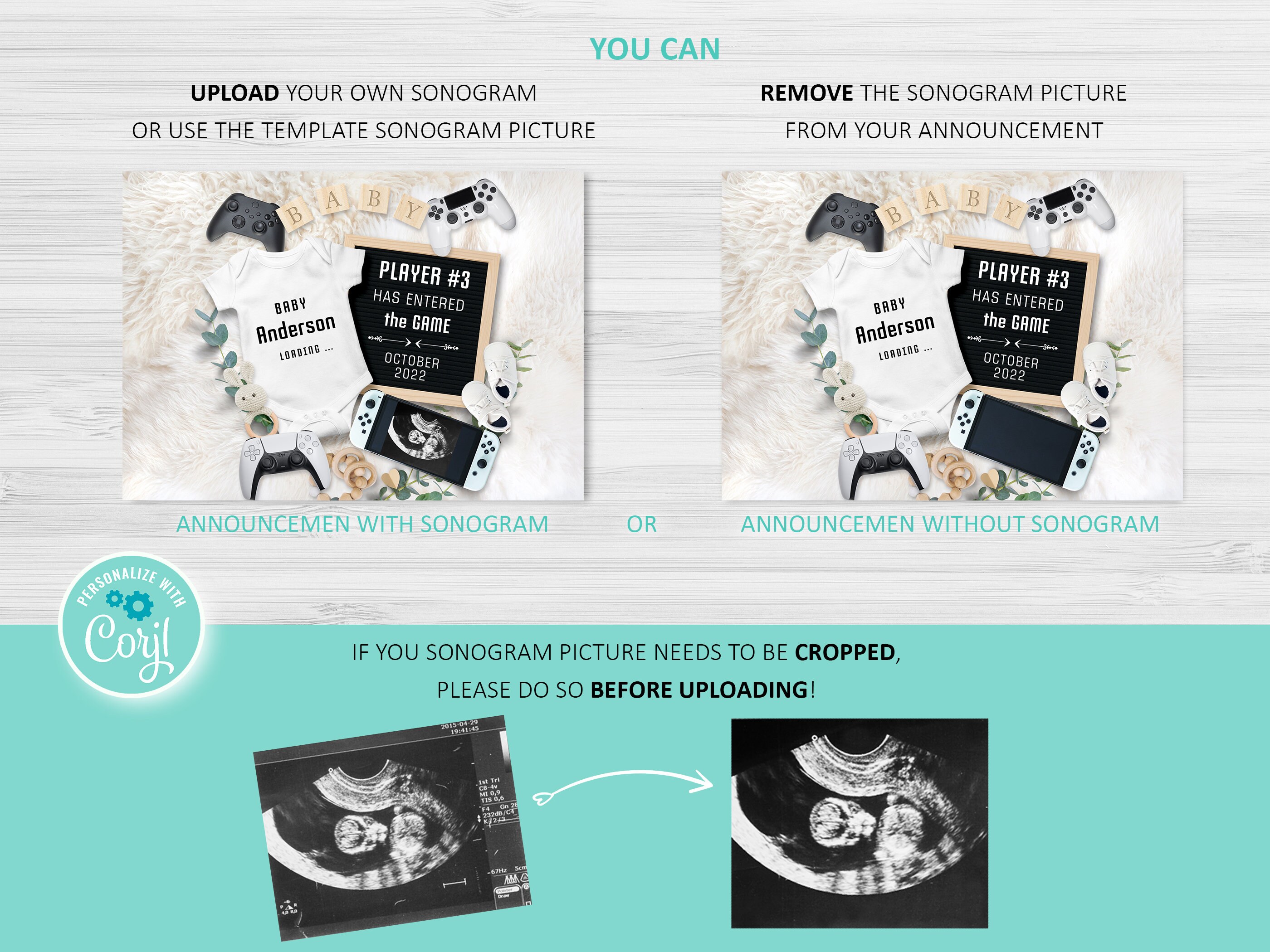 Gamer Baby Announcement Digital Editable Card Video Game | Etsy