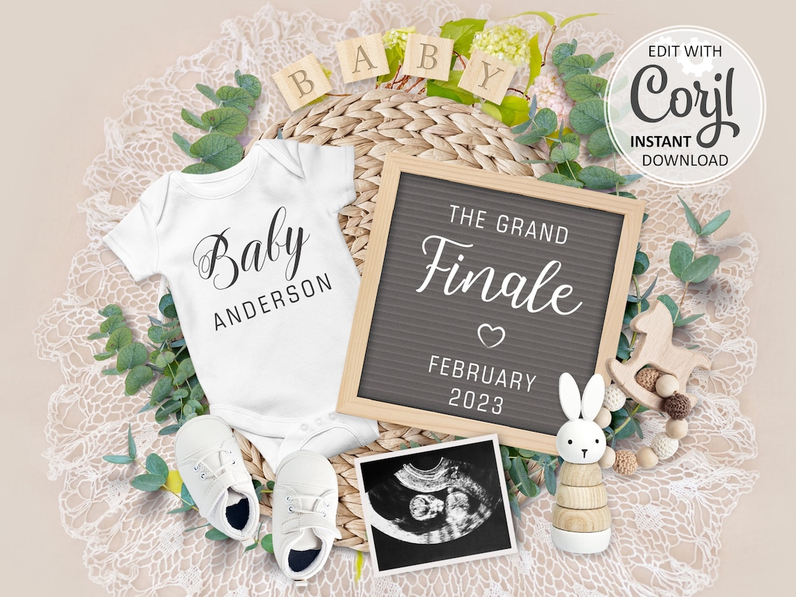 The Grand Finale Pregnancy Announcement Digital Last Baby - Etsy