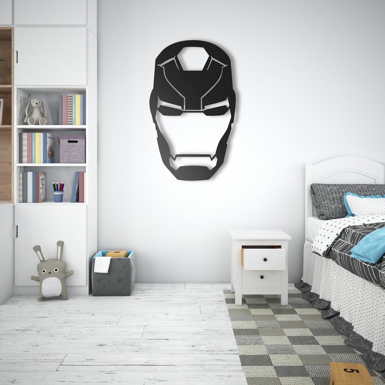 Iron Man Metal Wall Art Unique Iron Man Wall Decor for Kids - Etsy