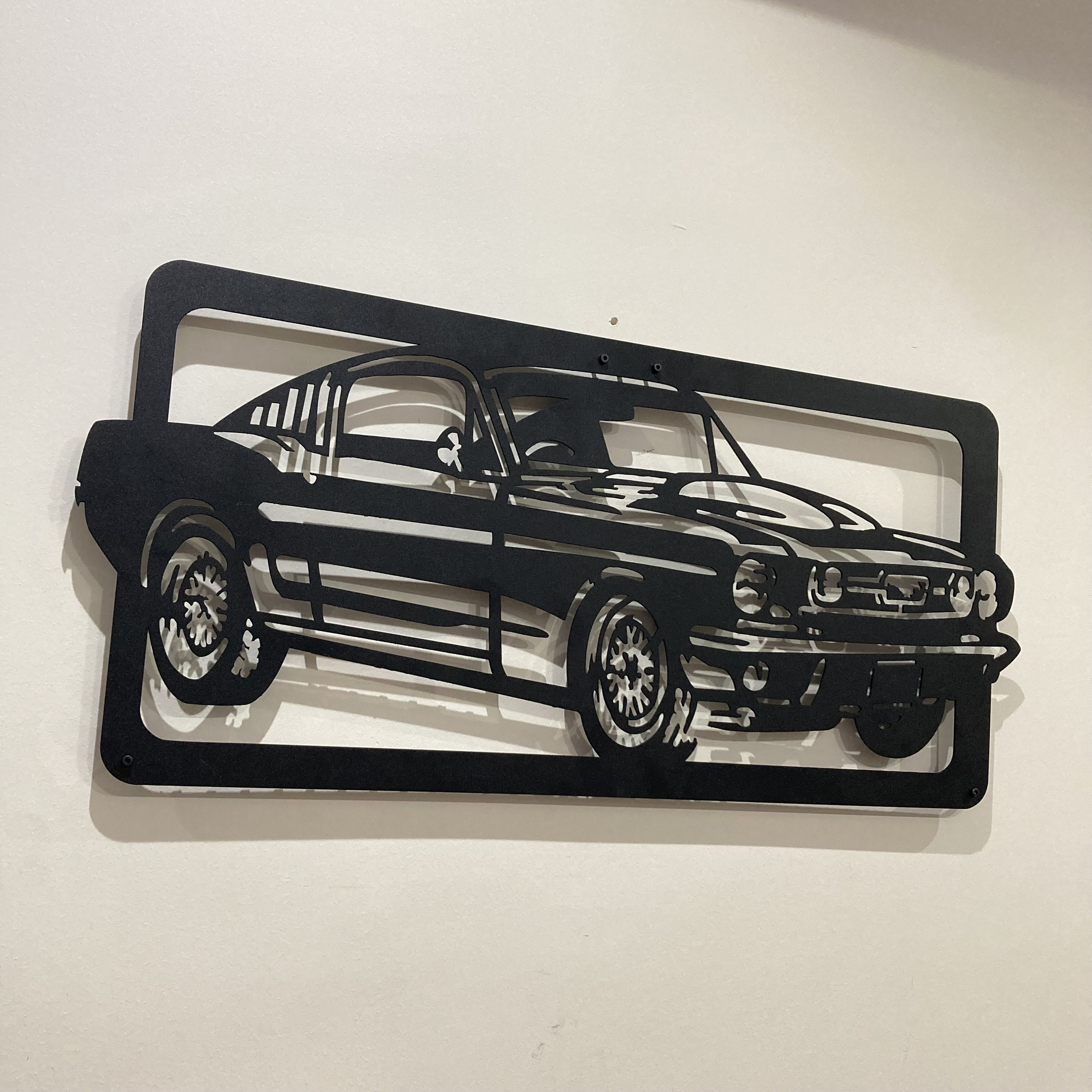 Ford Mustang Metal Wall Art, Unique Ford Mustang Wall Decor for Living ...